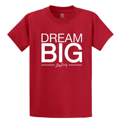 Big Daddy Red Puff Logo Snapback Hat (White) | Big Daddy Clothing Co.