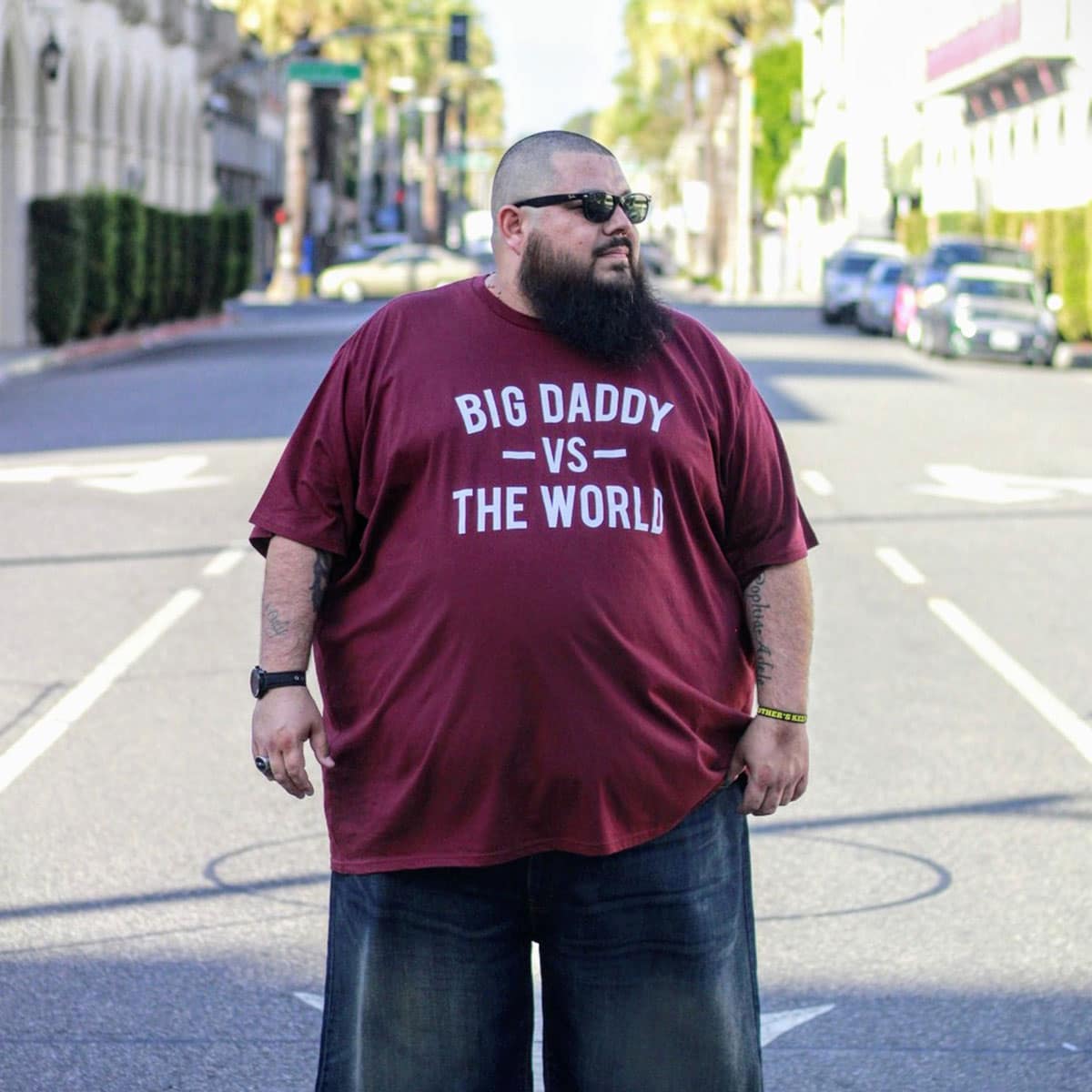 Big Daddy vs The World Short Sleeve Tee (Garnet) | Big Daddy Clothing Co.