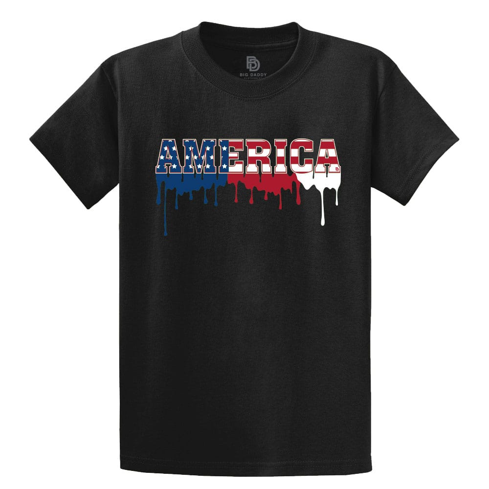 America Drip Short Sleeve Tee (Black)