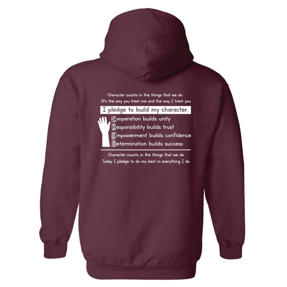 PS/MS 206 Pullover Hoodie – Maroon | VarsityCentralNJ.com
