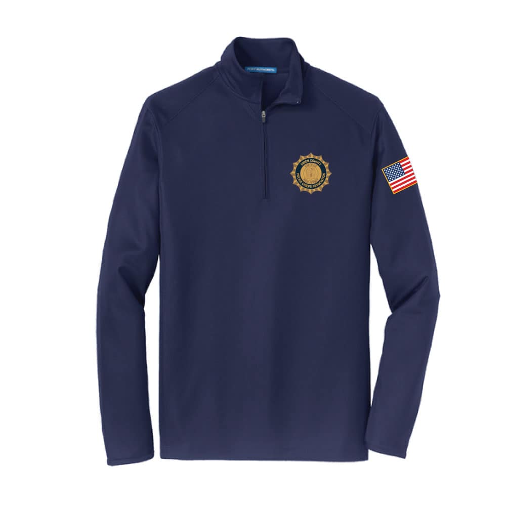 Union County Police Chiefs 1/2 Zip Pollover – Navy | VarsityCentralNJ.com